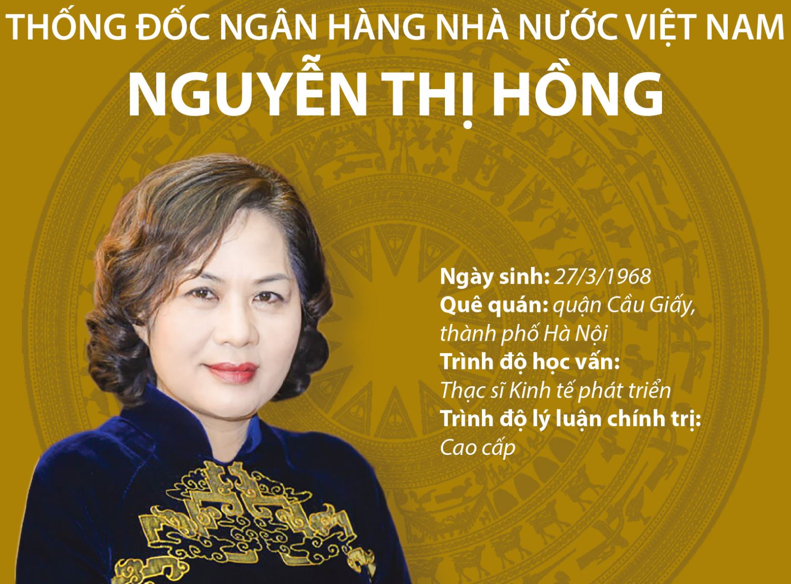 Thống đốc Ngân hàng Nhà nước Việt Nam Nguyễn Thị Hồng | baotintuc.vn
