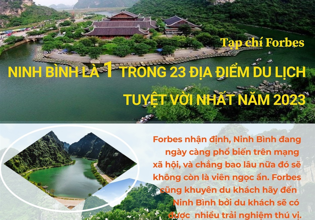 Ninh Bình là 1 trong 23 địa điểm du lịch tuyệt vời nhất năm 2023 | baotintuc.vn