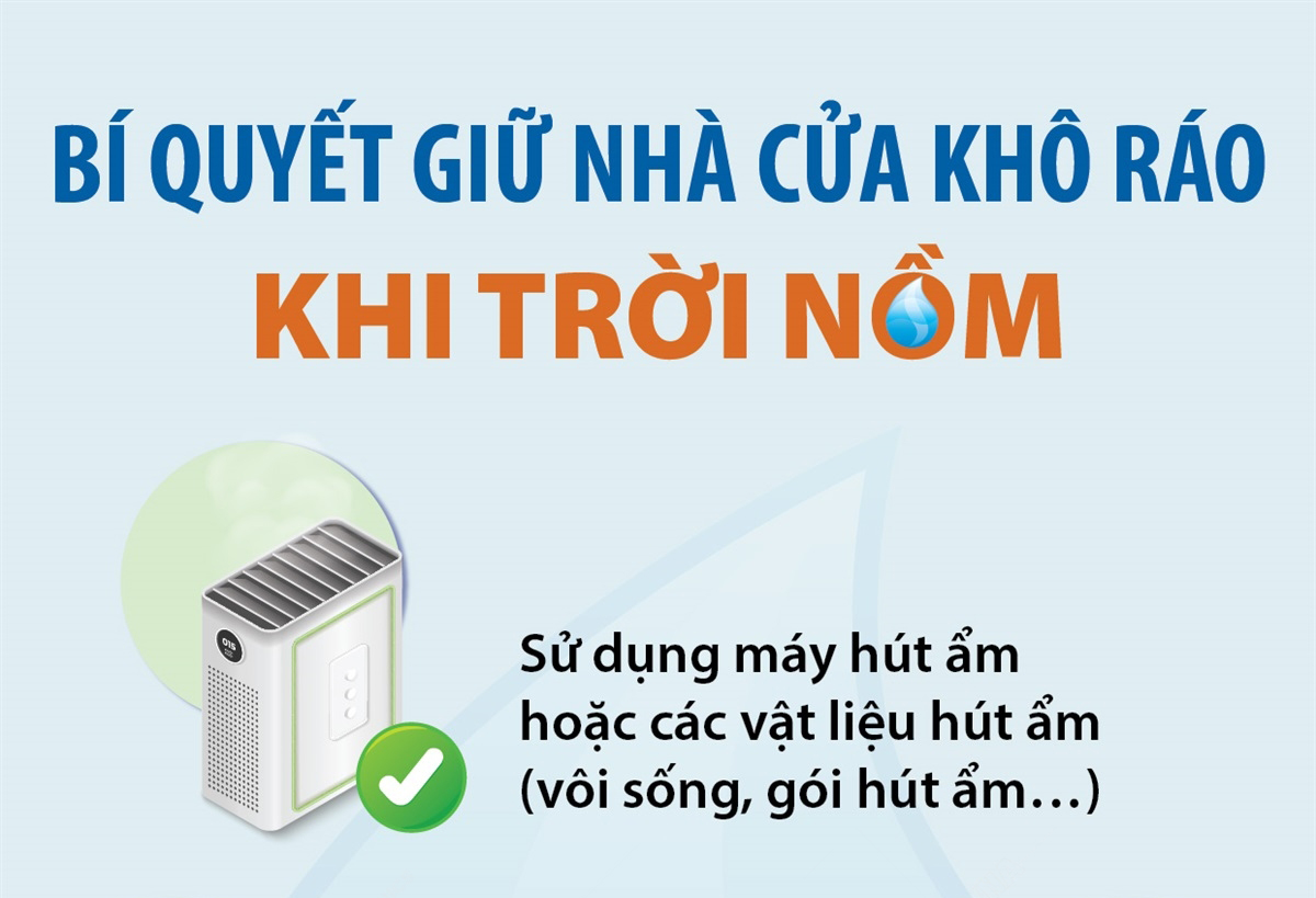 Bí quyết giữ nhà cửa khô ráo khi trời nồm ẩm | baotintuc.vn