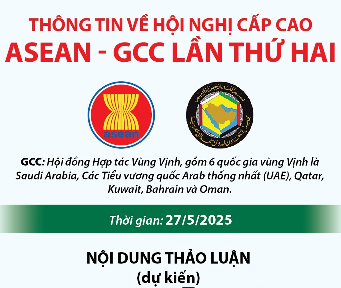 Thông tin về Hội nghị Cấp cao ASEAN-GCC lần thứ hai | baotintuc.vn